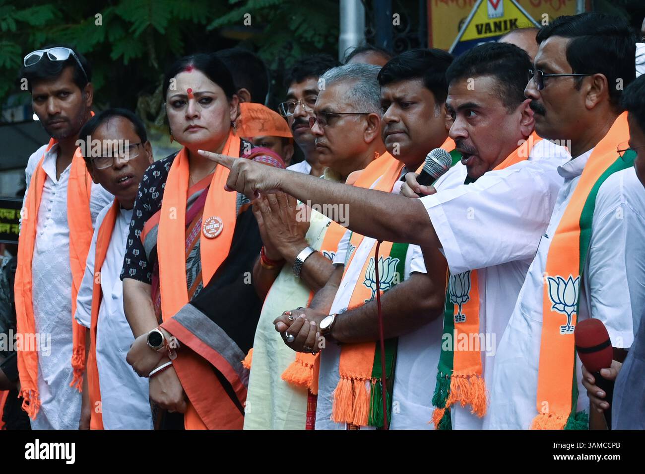 Kolkata, India. 13th Apr, 2025. KOLKATA, INDIA - APRIL 13: Bharatiya Janata Party (BJP) leader ...