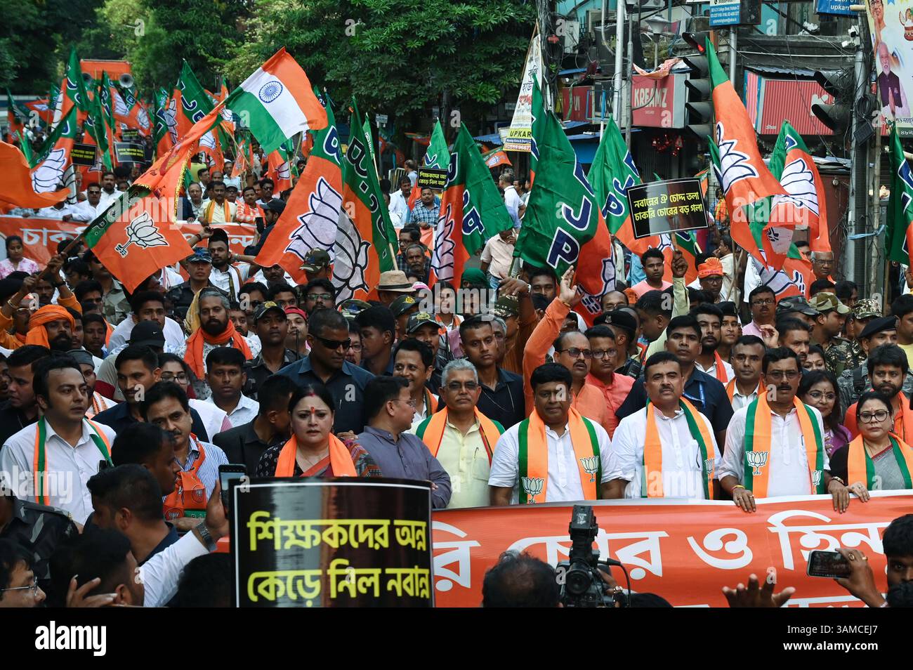Kolkata, India. 13th Apr, 2025. KOLKATA, INDIA - APRIL 13: Bharatiya Janata Party (BJP) leader ...