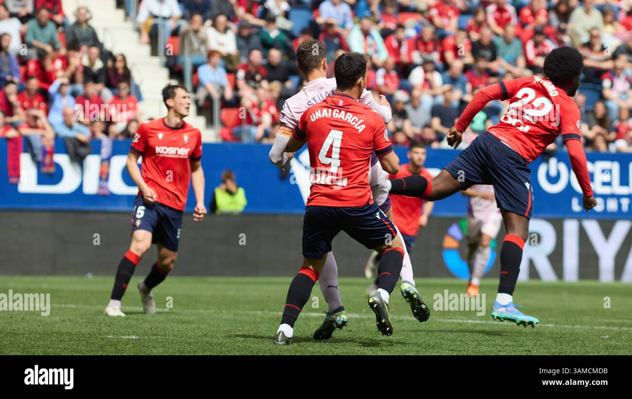 Pamplona, Spain. 13th Apr, 2025. Sports. Football/Soccer.Football match ...