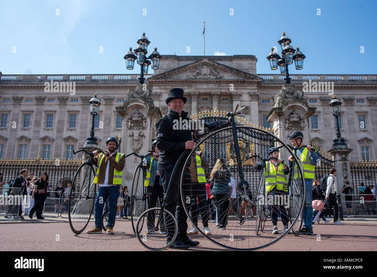 The founder of the Penny Farthing Club, Neil Laughton poses for a photo ...
