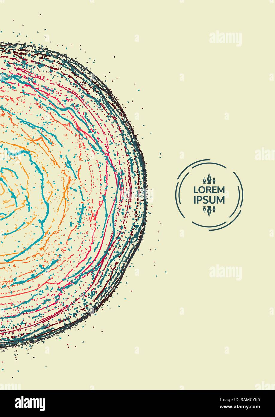 3d abstract half-round. Textbook, booklet or notebook mockup. Business ...