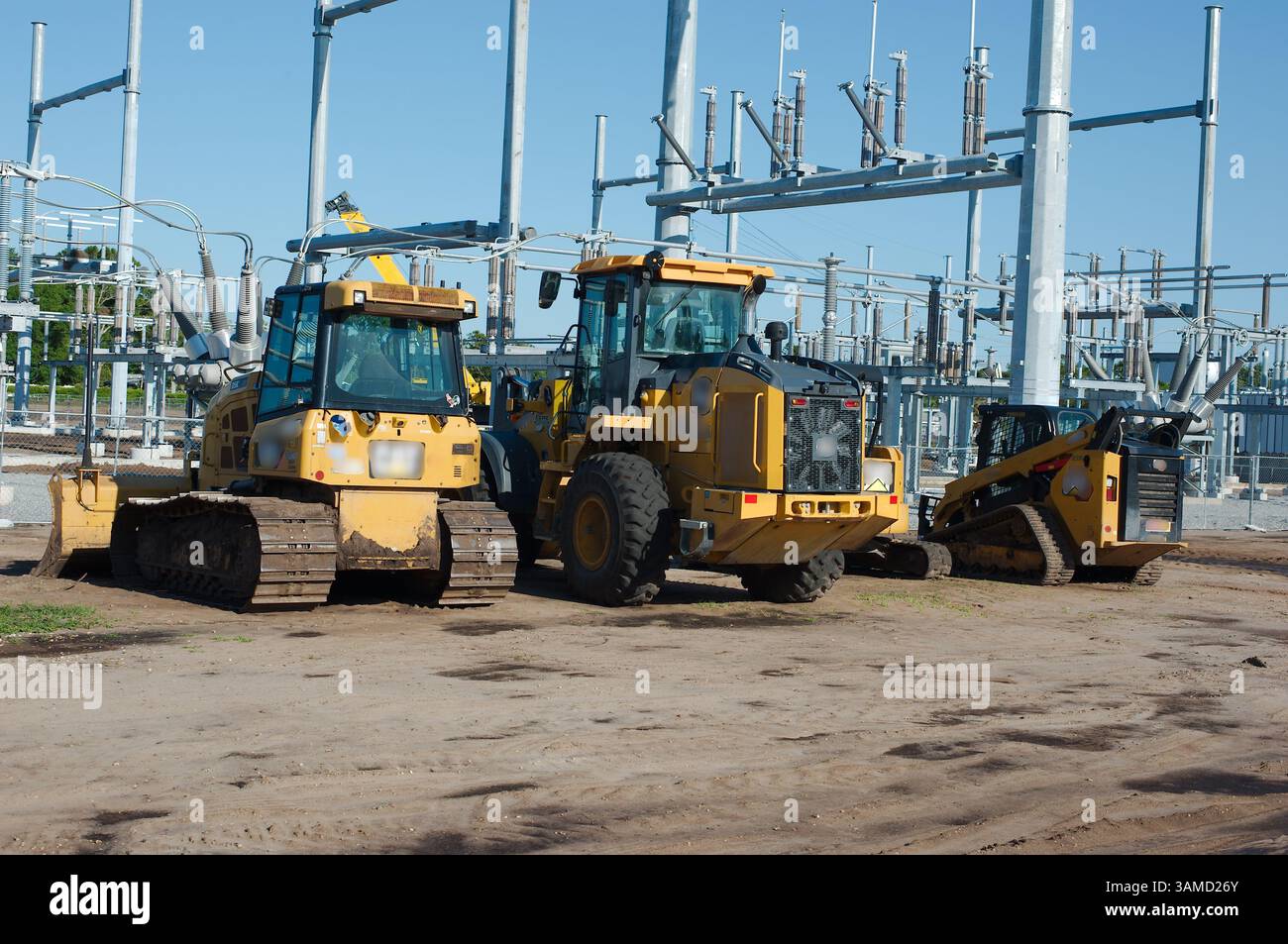 Substation Construction Site Featuring Industrial Infrastructure and ...