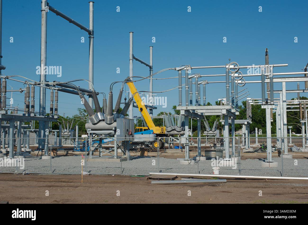 Substation Construction Site Featuring Industrial Infrastructure and ...