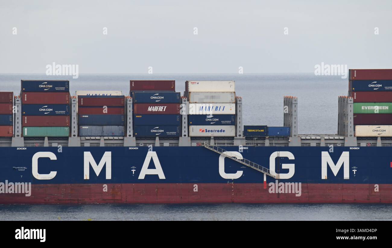 April 13, 2025, Marseille, France: The container ship Better Ways of ...