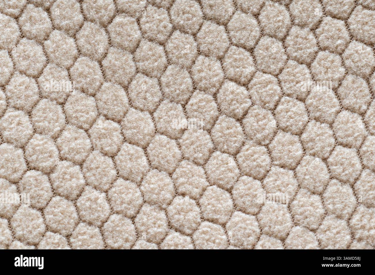 Beige fabric texture with hexagonal cells Stock Photo - Alamy
