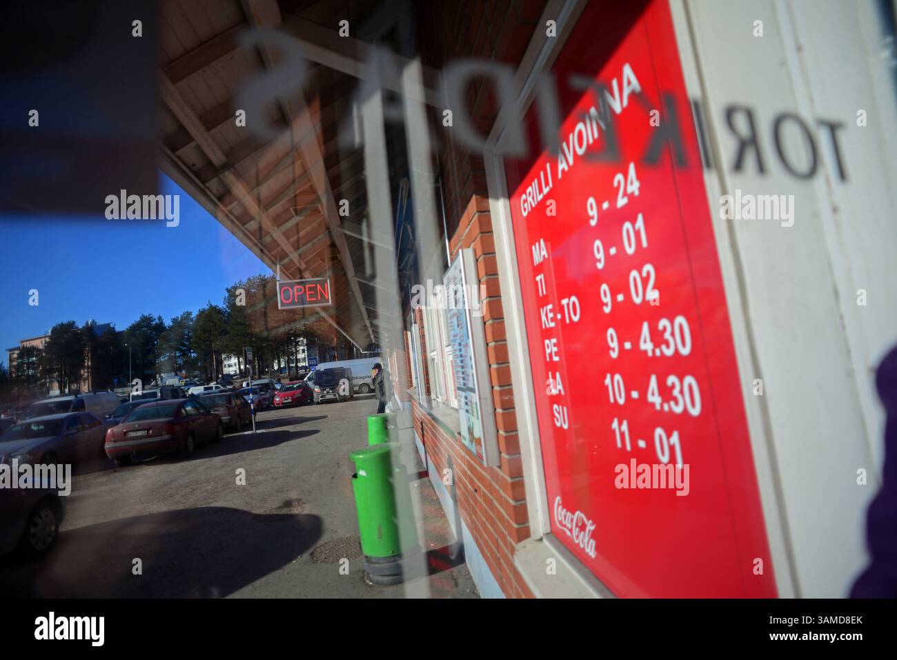 March 18, 2014 - Rovaniemi, Lapland, Finland - Fast food restaurant in ...