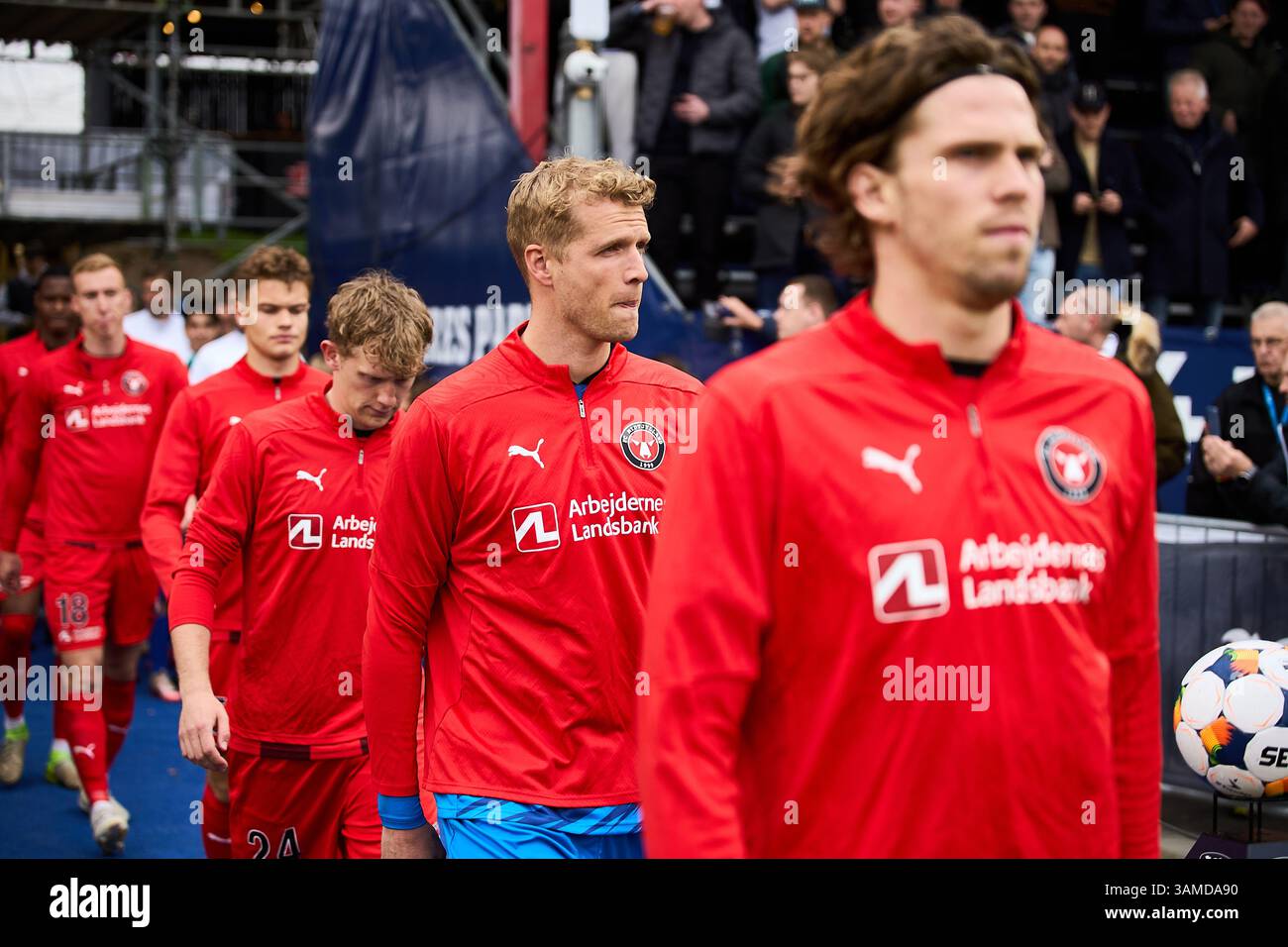 Aarhus, Denmark. 13th Apr, 2025. Goalkeeper Jonas Lössl of FC ...