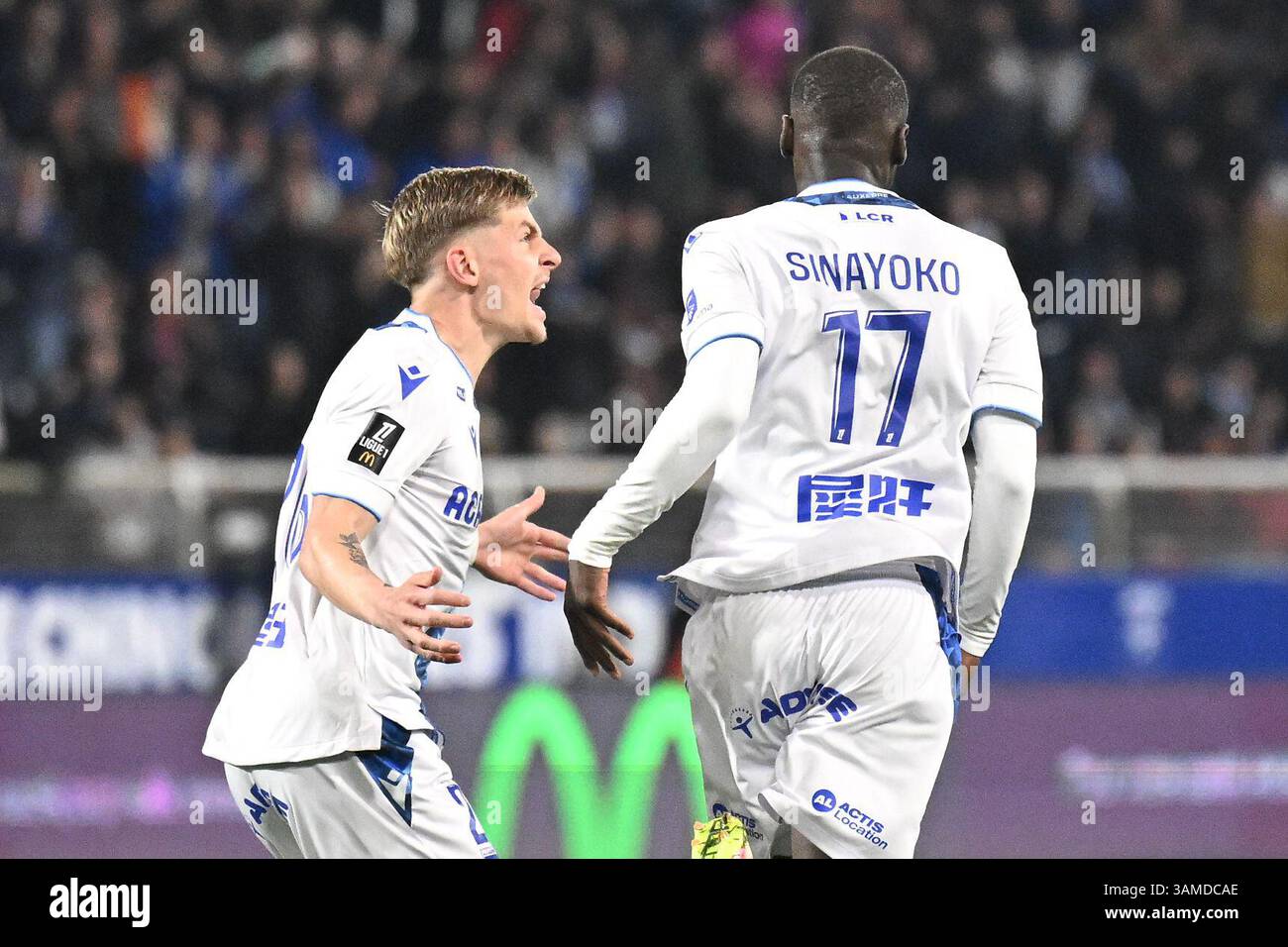 France. 13th Apr, 2025. 26 Paul JOLY (aja) during the Ligue 1 McDonald ...