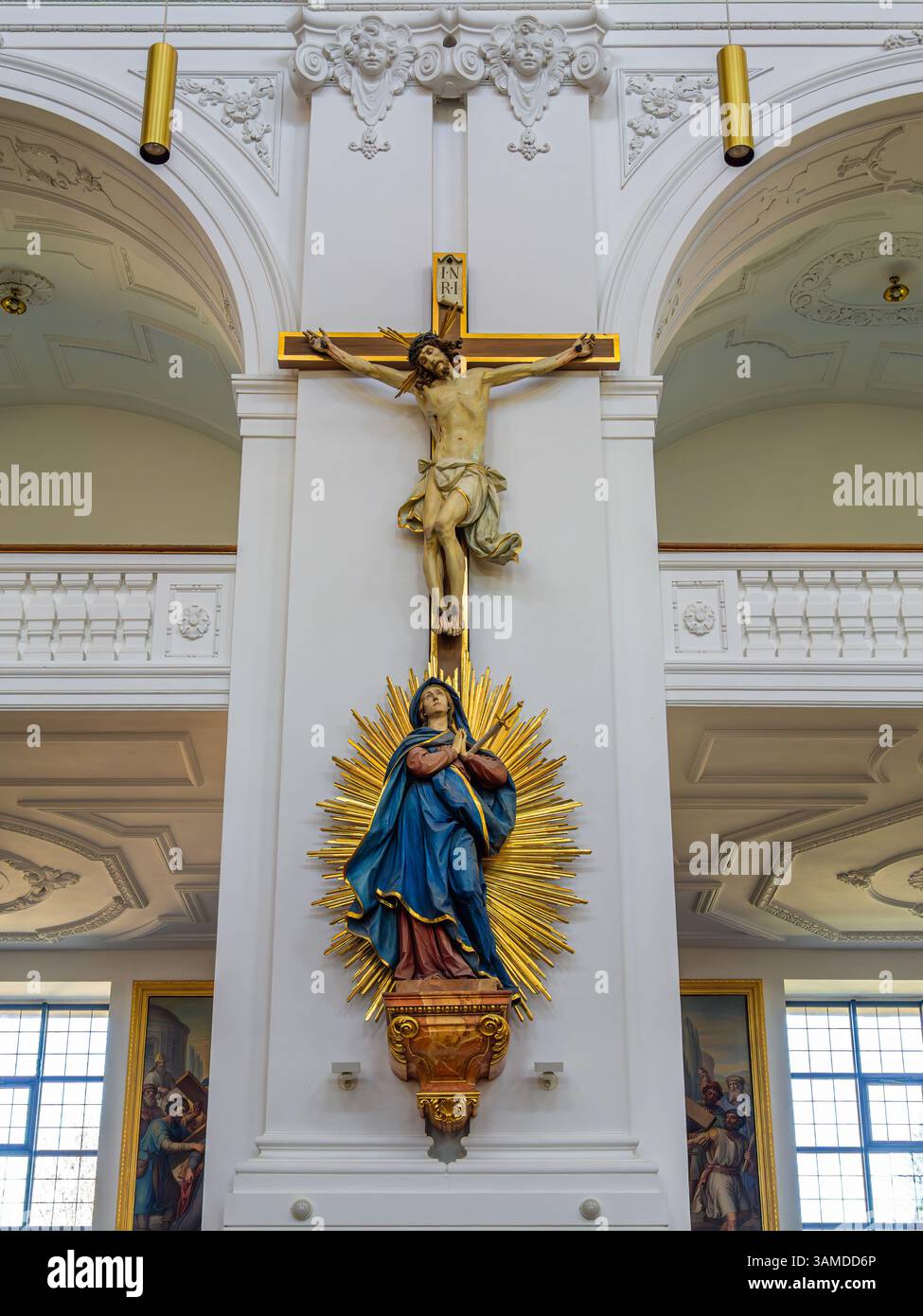 Altotting, Germany - March 19, 2025: Religious sculptures of holy Mary ...