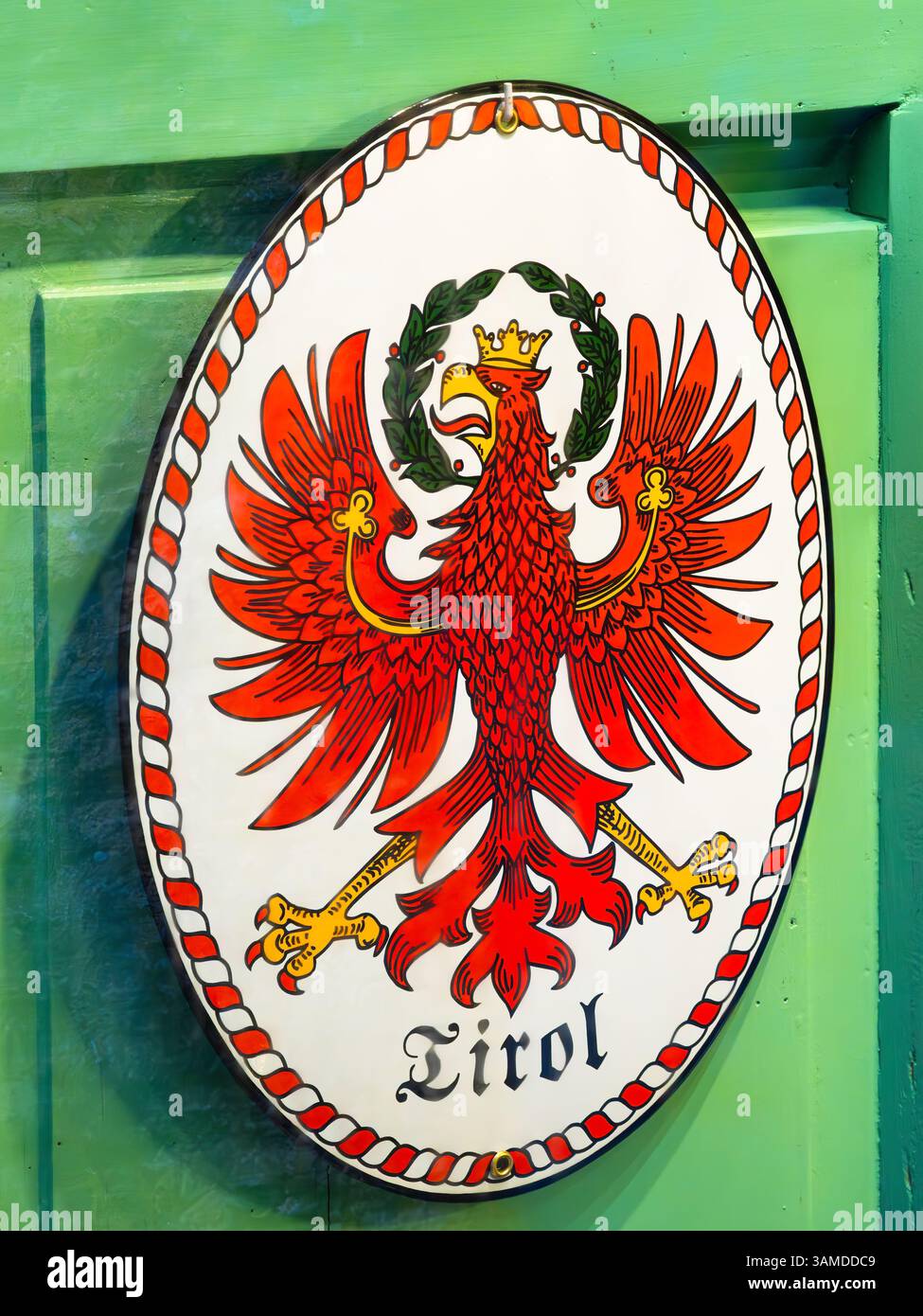 Innsbruck, Austria - March 20, 2025: Decorative shield with the coat of ...