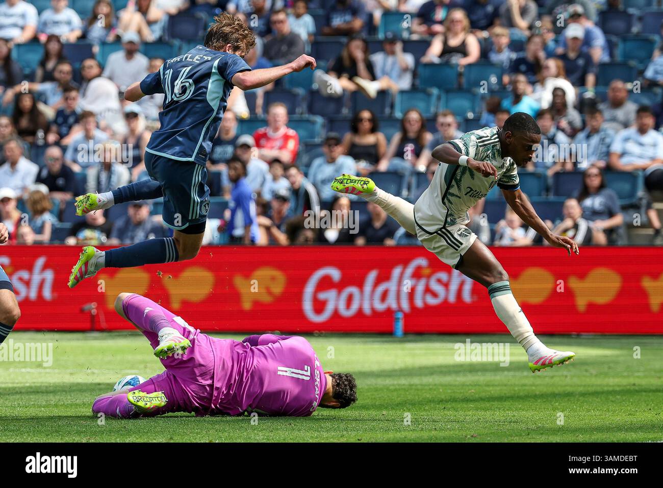 April 13, 2025: Portland Timbers midfielder David Costa (10) and ...