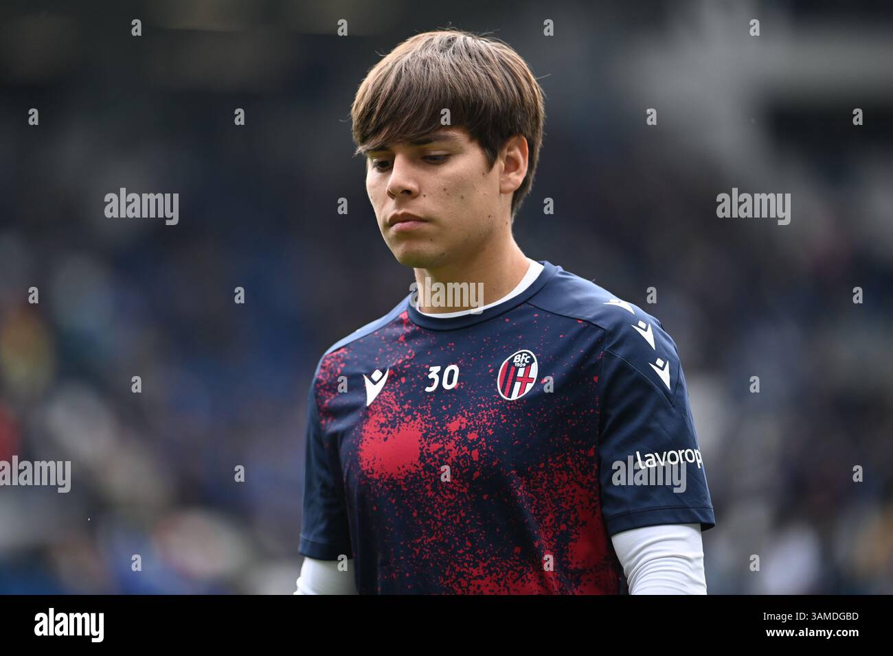 Bergamo, Italy. 13th Apr, 2025. Benjamin Dominguez (Bologna Fc ...