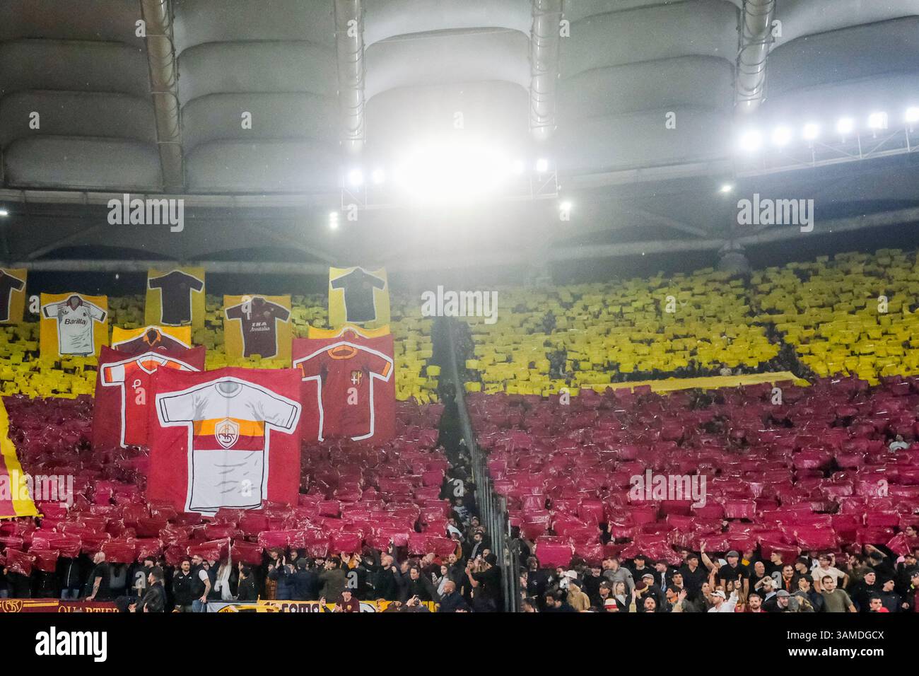 Choreography as romaduring the Serie A football match SS Lazio vs AS ...