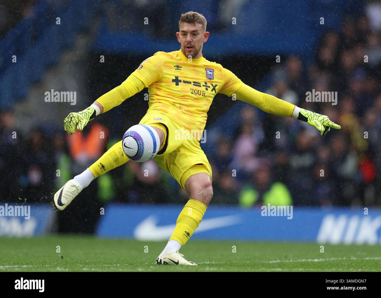 London, England, 13th April 2025. Alex Palmer of Ipswich Town during ...