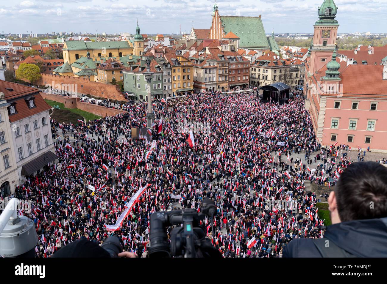 Supporters wave Poland national flags and shout slogans during the ...
