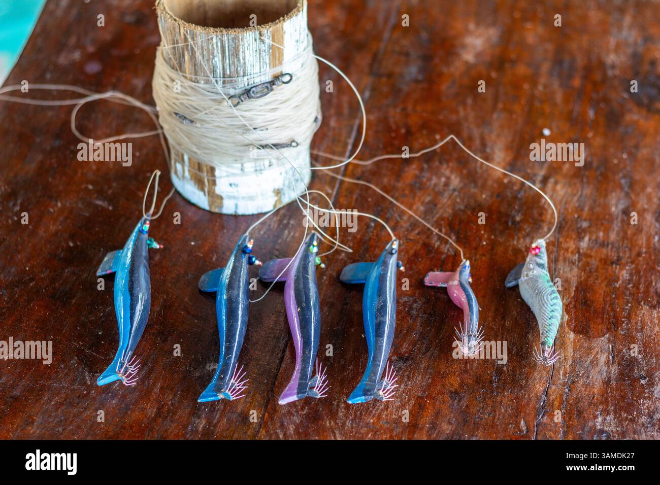 A traditional fishing lure used by a local Filipino fisherman in Iloilo ...