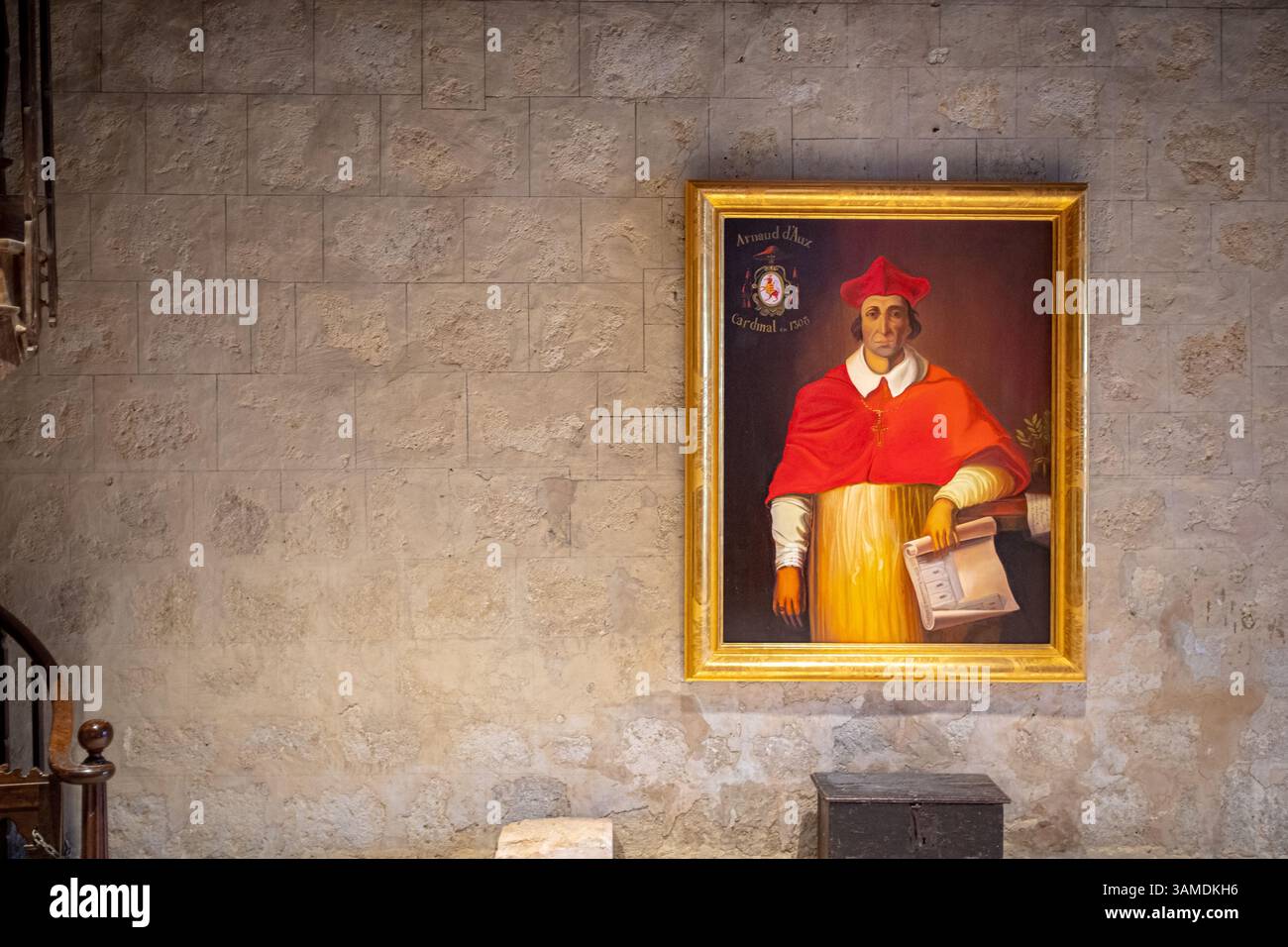 An old, but well preserved painting depicting a bishop in the Saint ...