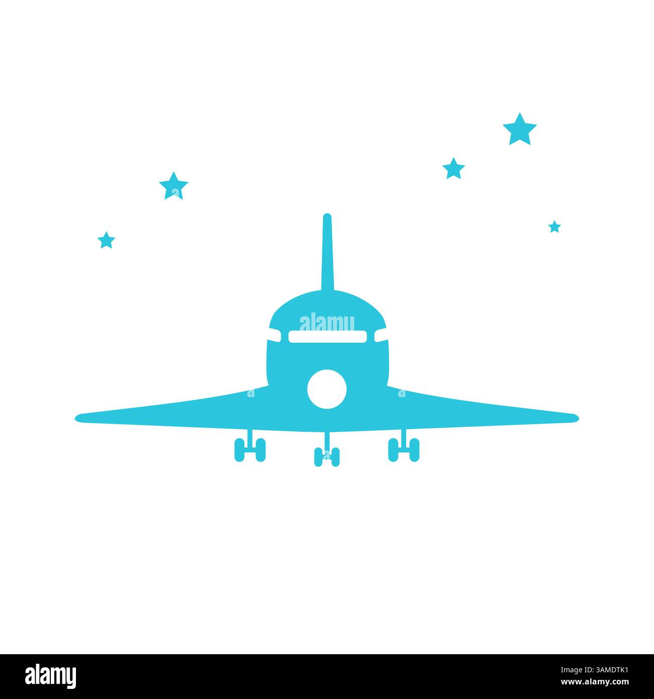 Landing Space Shuttle Icon. Front View. Isolated on white background. From blue icon set Stock ...