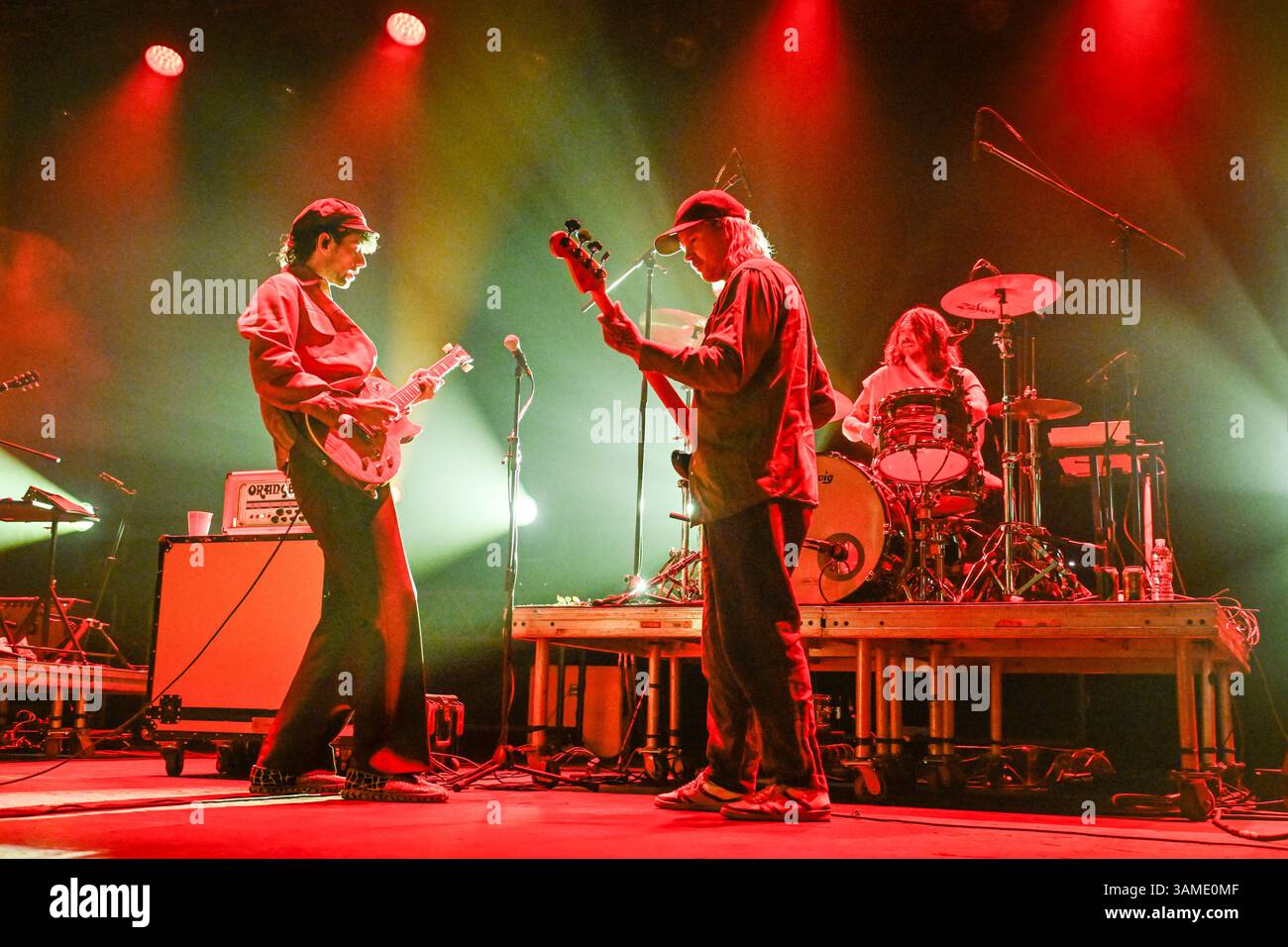 Drummer Davíð Antonsson, bassist Daniel Kristjánsson, and lead ...