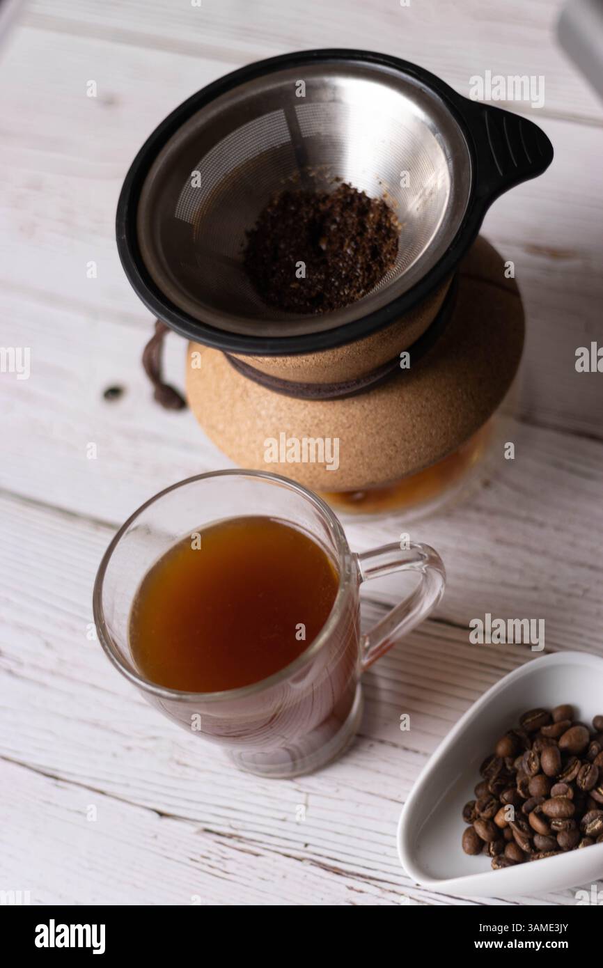 preparation of specialty coffee infusion Stock Photo - Alamy