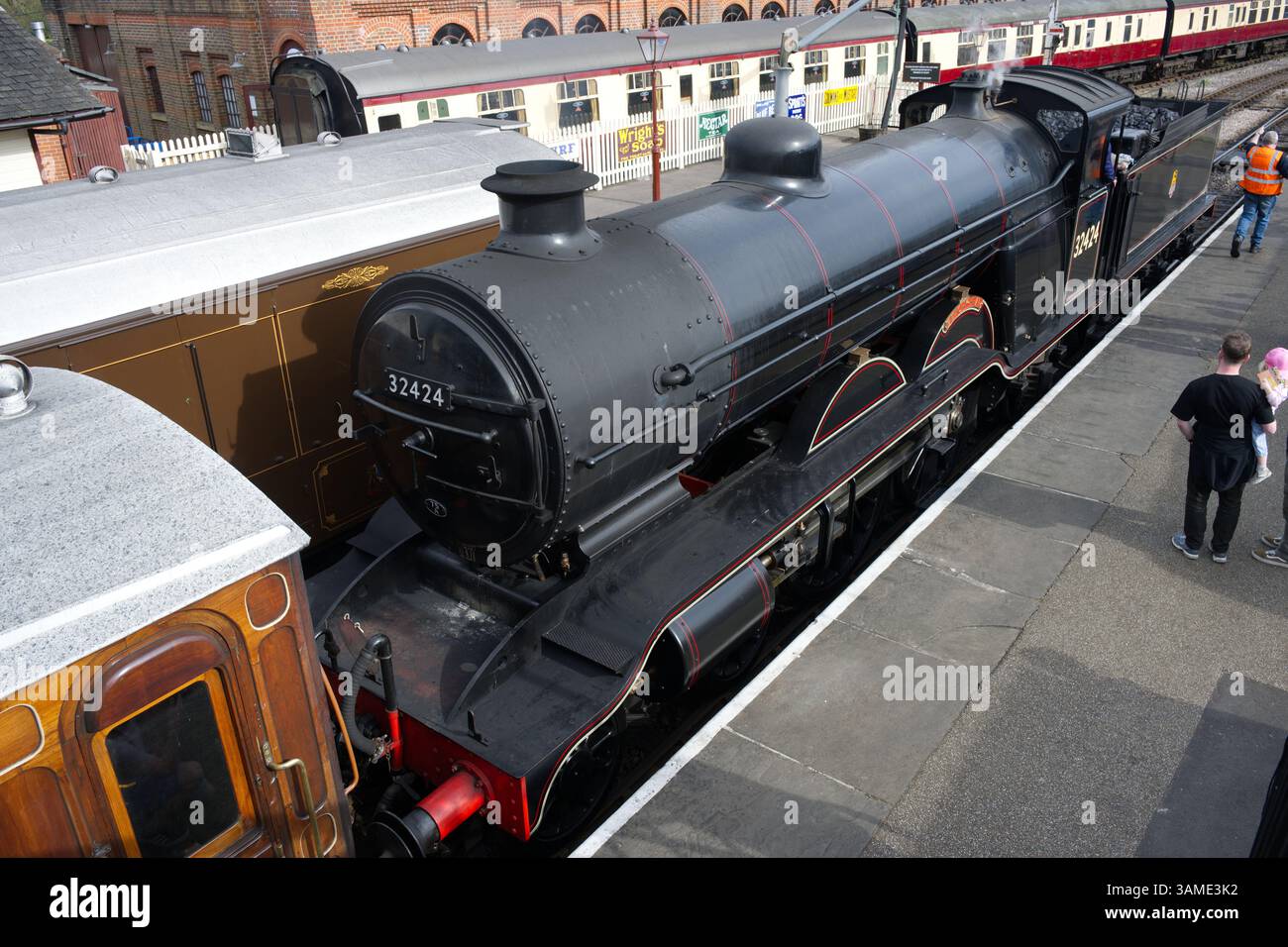 LBSCR Marsh Atlantic No. 32424 ‘Beachy Head’ steam locomotive at ...