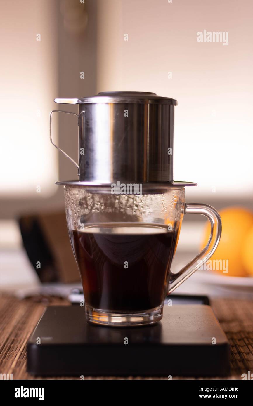 preparation of specialty coffee infusion Stock Photo - Alamy