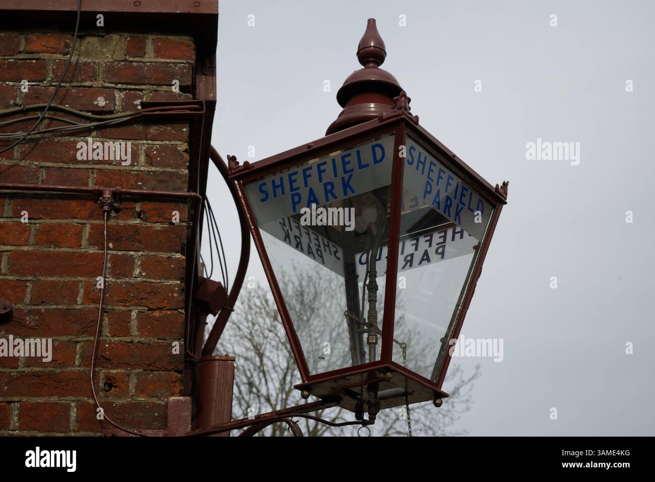 Old period light on Sheffield Park Station - Bluebell Railway - East ...