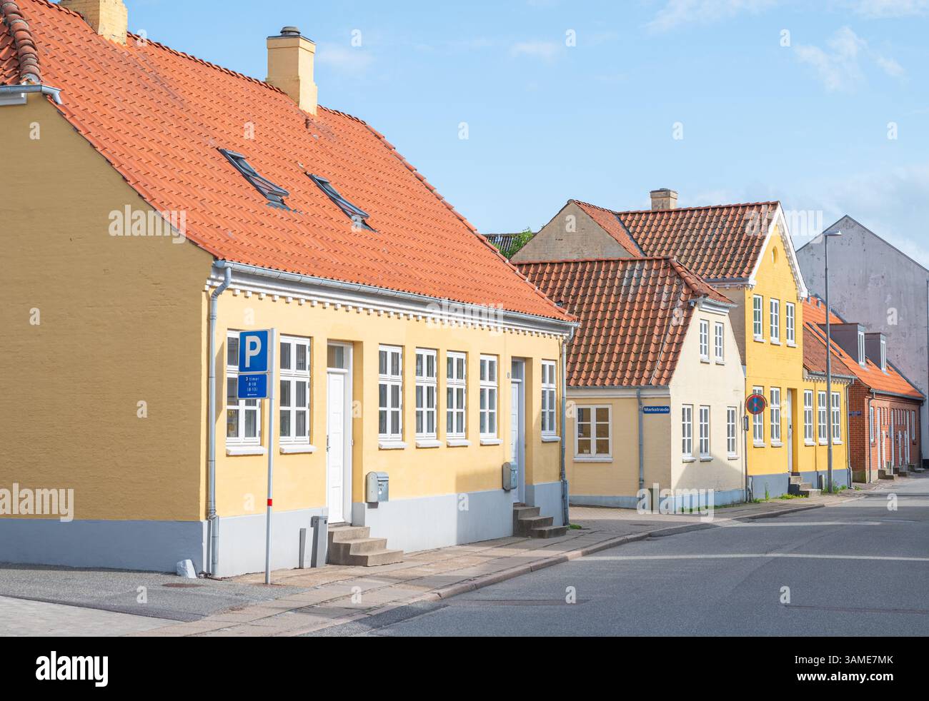 Old buildings in town of Thisted in Denmark Stock Photo - Alamy
