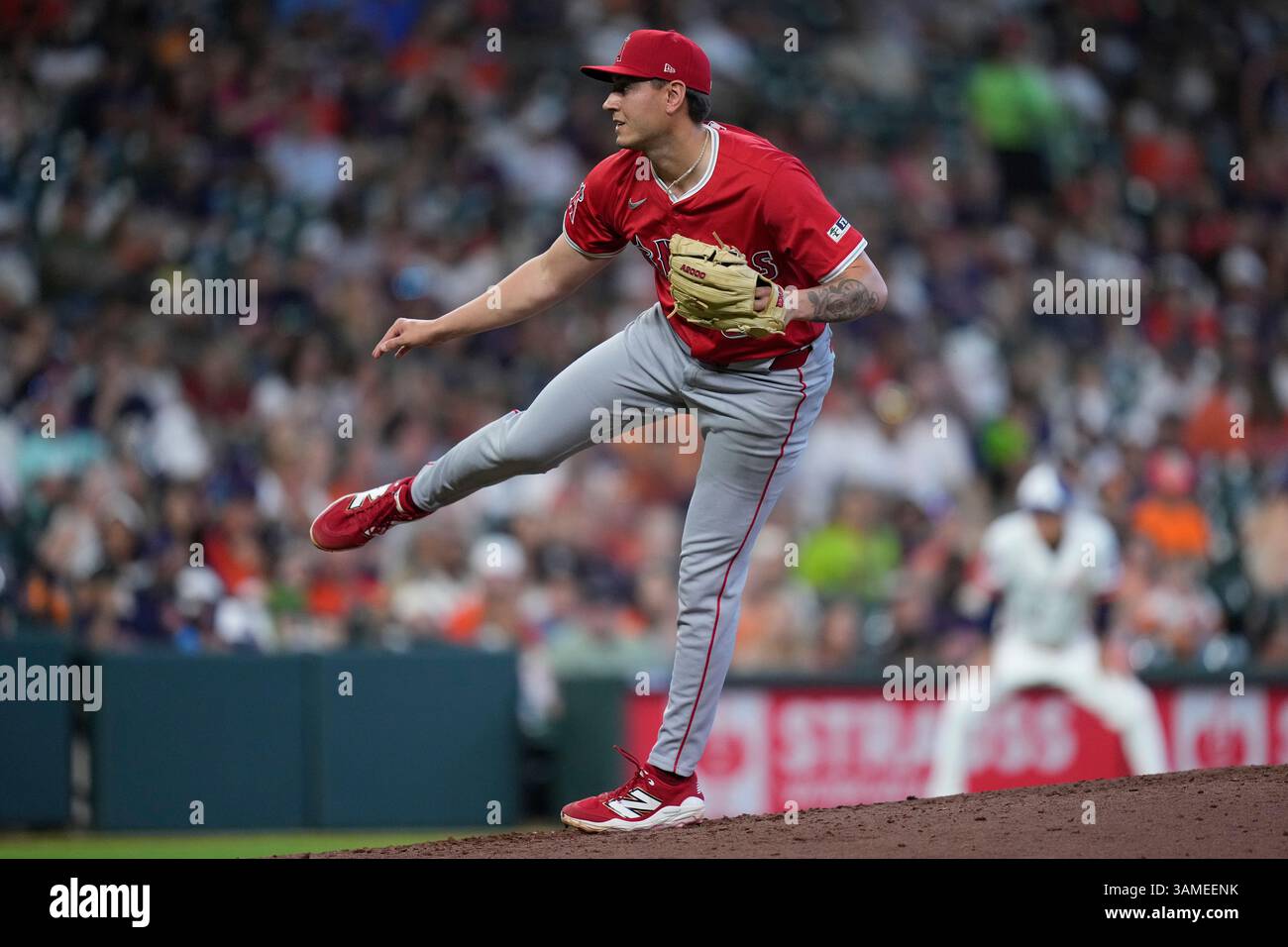 Los Angeles Angels pitcher Michael Darrell-Hicks (61) during the ...