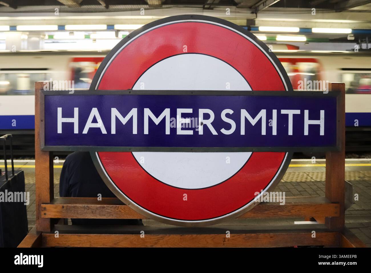 London, United Kingdom - 04. October 2024: Iconic red, white and blue ...
