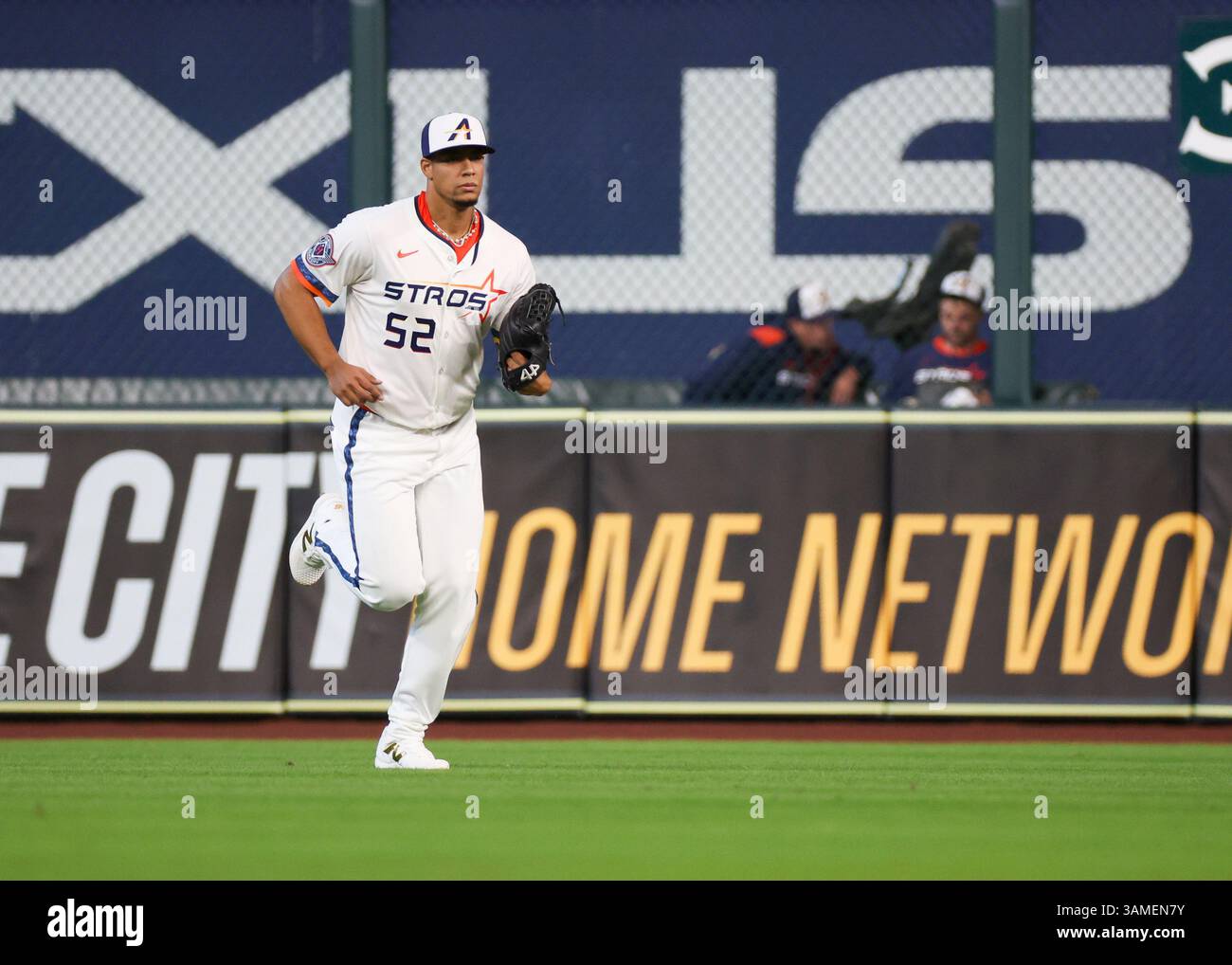 HOUSTON, TX - APRIL 13: Houston Astros pitcher Bryan Abreu (52) comes ...