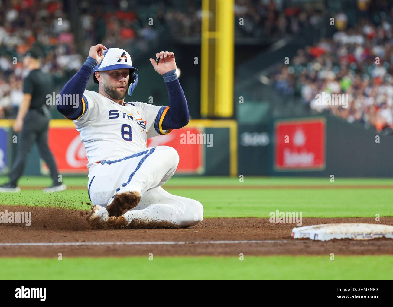 HOUSTON, TX - APRIL 13: Houston Astros first baseman Christian Walker ...
