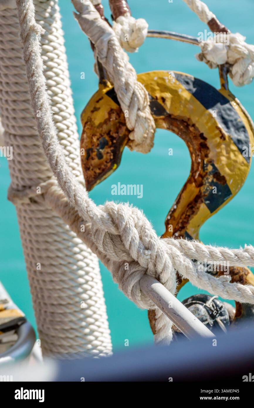 Great Stirrup Cay The Bahamas,nautical detail,close-up tender boat ...