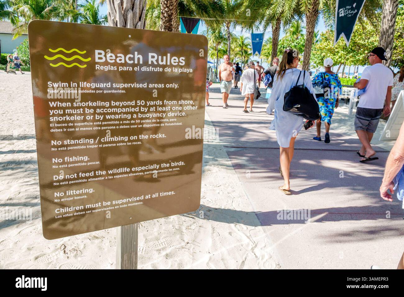 Great Stirrup Cay The Bahamas,passengers men women couples,walking path ...