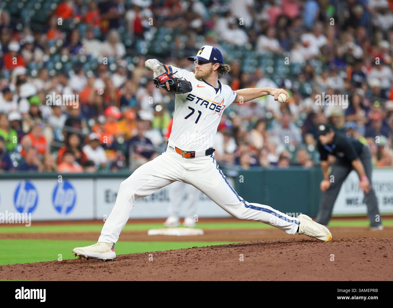 HOUSTON, TX - APRIL 13: Houston Astros pitcher Josh Hader (71) throws a ...