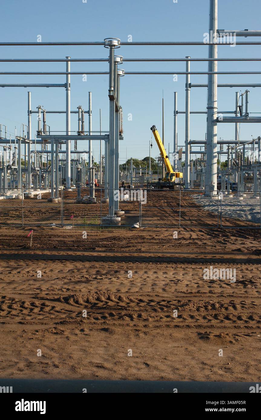 Substation Construction Site Featuring Industrial Infrastructure and ...