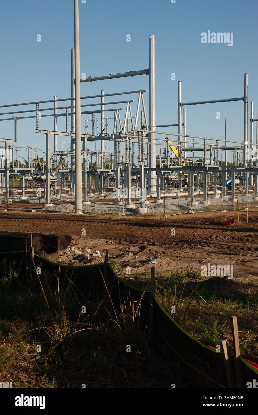 Substation Construction Site Featuring Industrial Infrastructure and ...