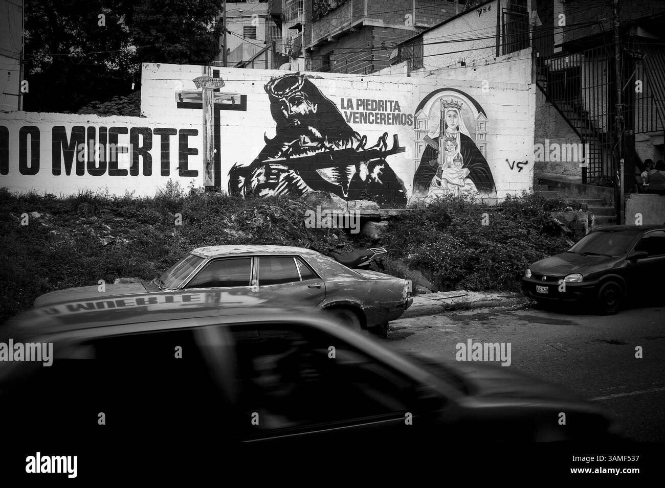 May 14, 2011 - Caracas, Miranda, Venezuela - A mural depicting Jesus ...