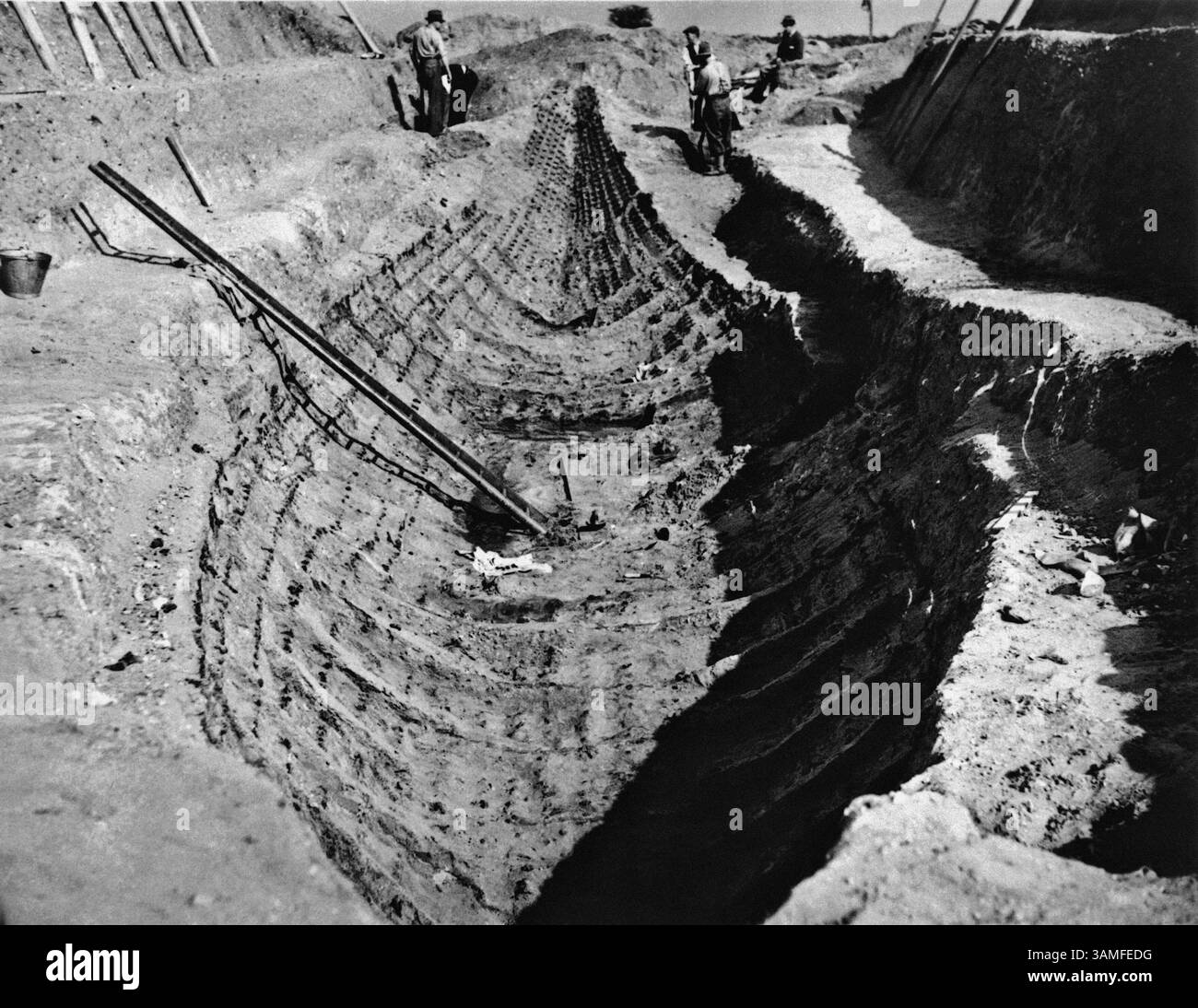 Dec. 20, 2013 - London, UK - Photograph of the Sutton Hoo ship ...