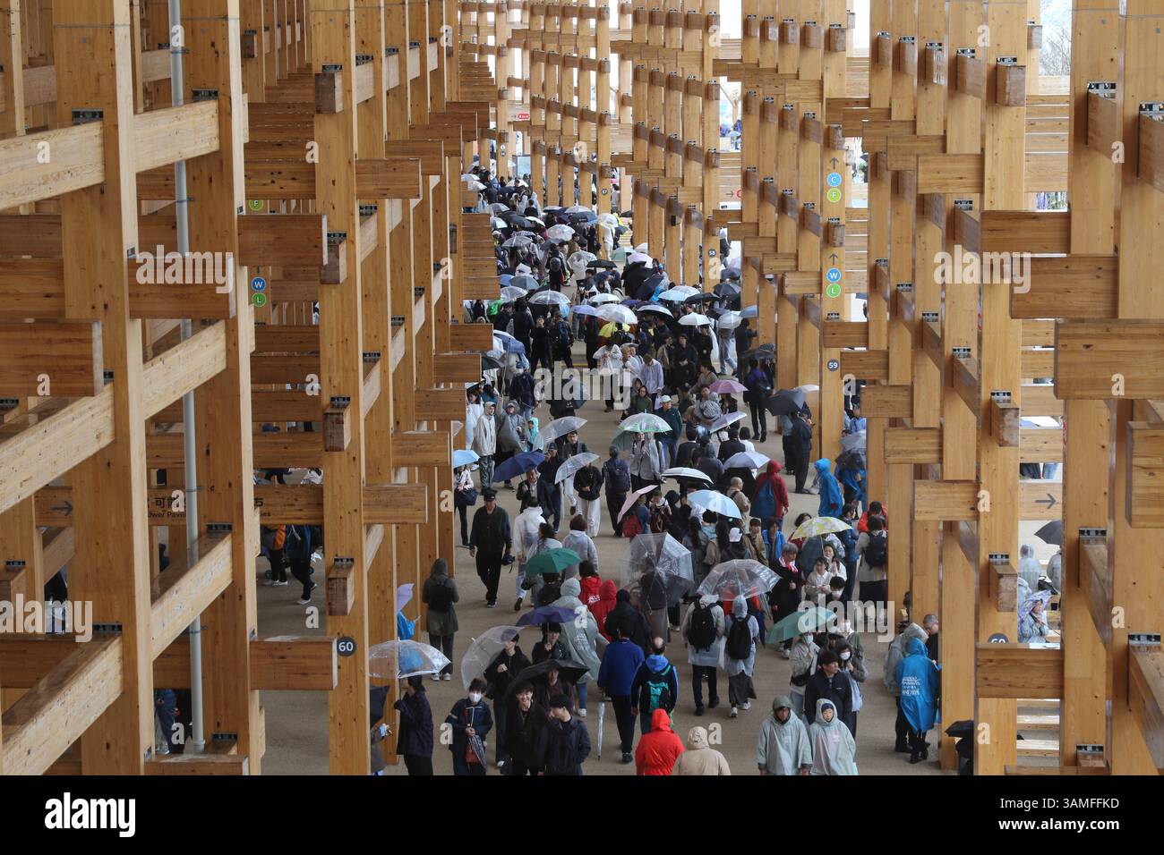 World Expo opens in Osaka People visit the iconic Grand Ring at the ...