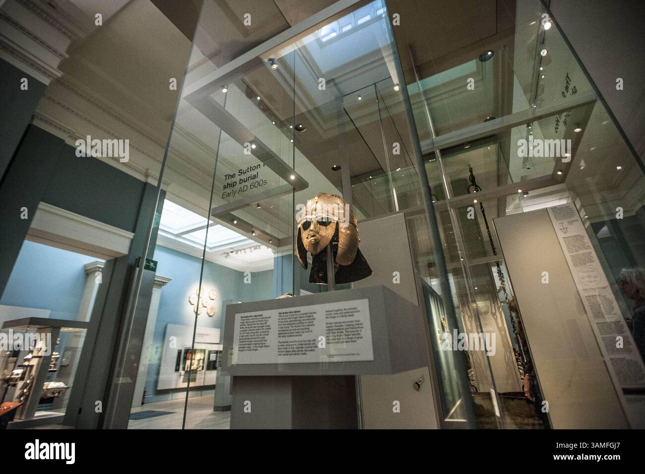 March 25, 2014 - London, UK - The Sutton Hoo helmet 1/4 ..Pix of new ...
