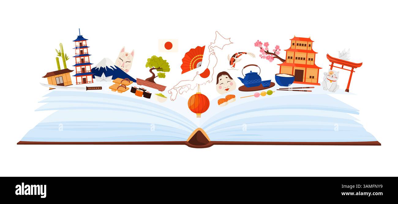 Culture elements and landmarks of Japan, Japanese cuisine and language ...