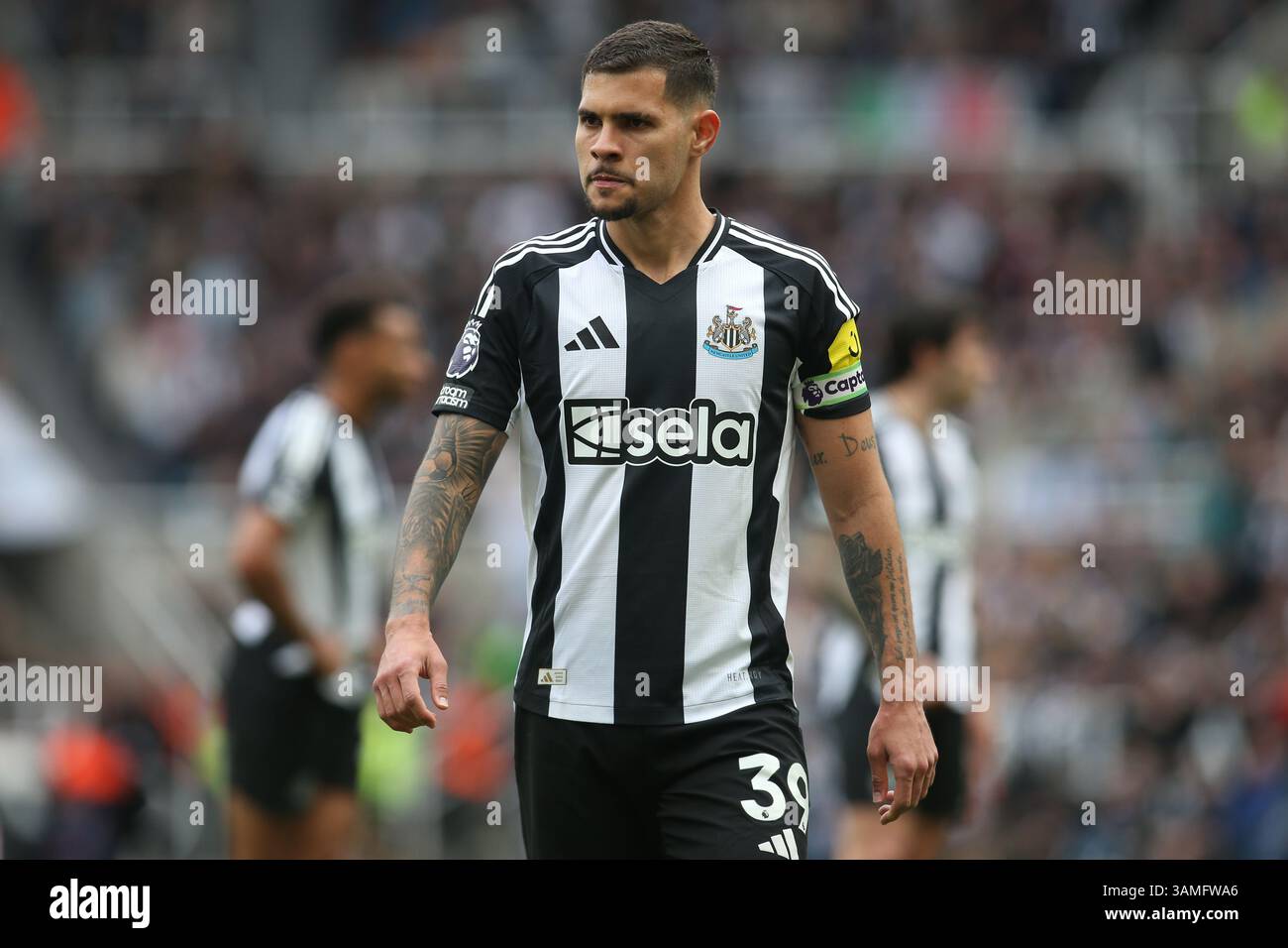 Newcastle United's Bruno Guimarães during the Premier League match ...