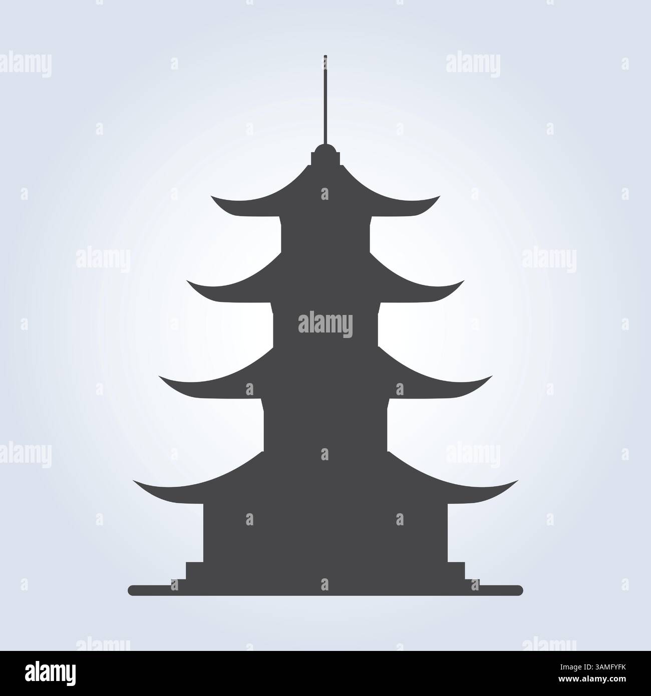 Pagoda Chinese art home three-story Chinese pagoda architecture design ...