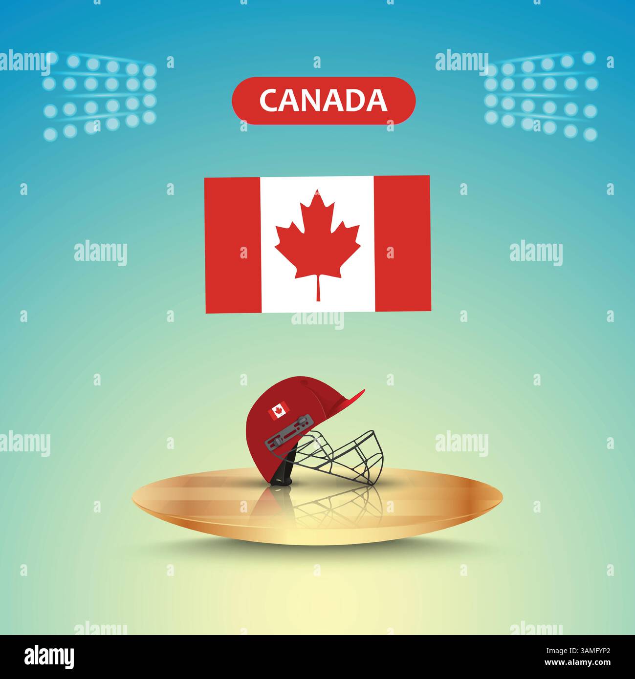 Canada cricket team helmet hi-res stock photography and images - Alamy