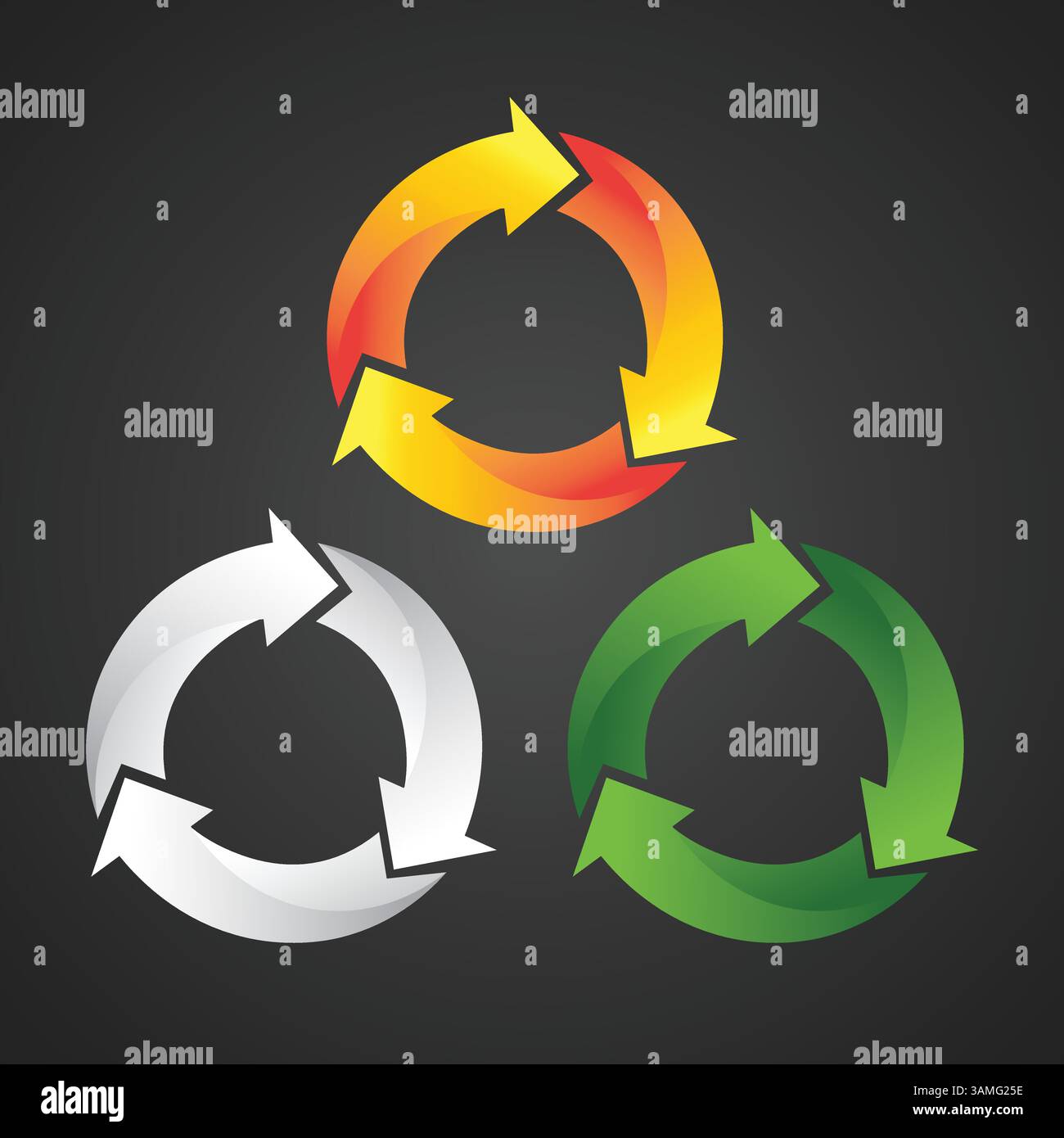 Refresh in colorful icons, modern symbols, linear pictograms, and ...