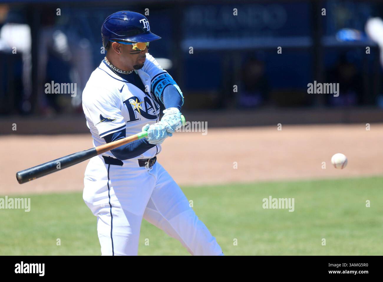 TAMPA, FL - APRIL 13: Tampa Bay Rays Outfielder Christopher Morel (24 ...