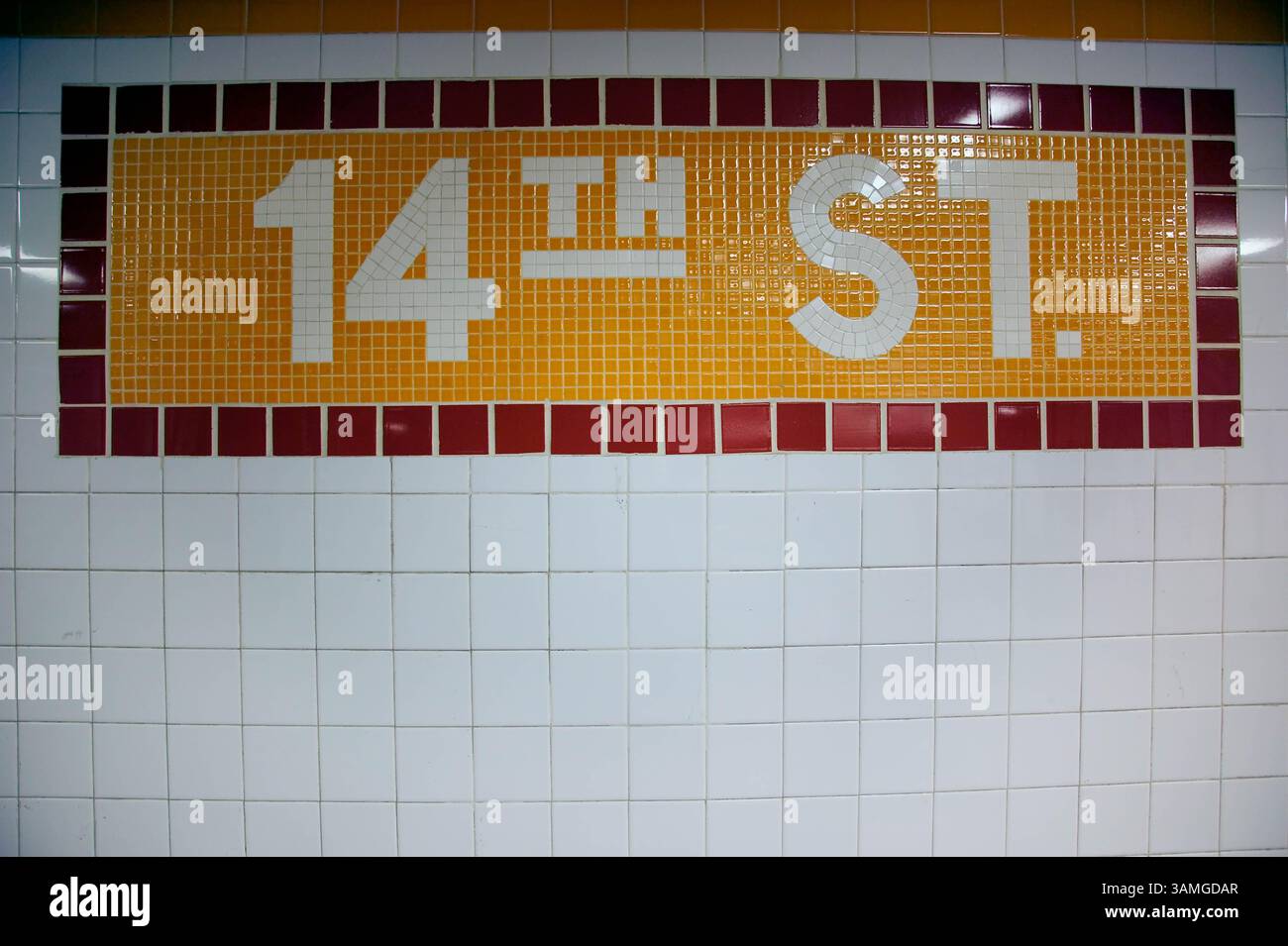 Oct. 31, 2003 - Fourteenth Street Station, tile subway station ...
