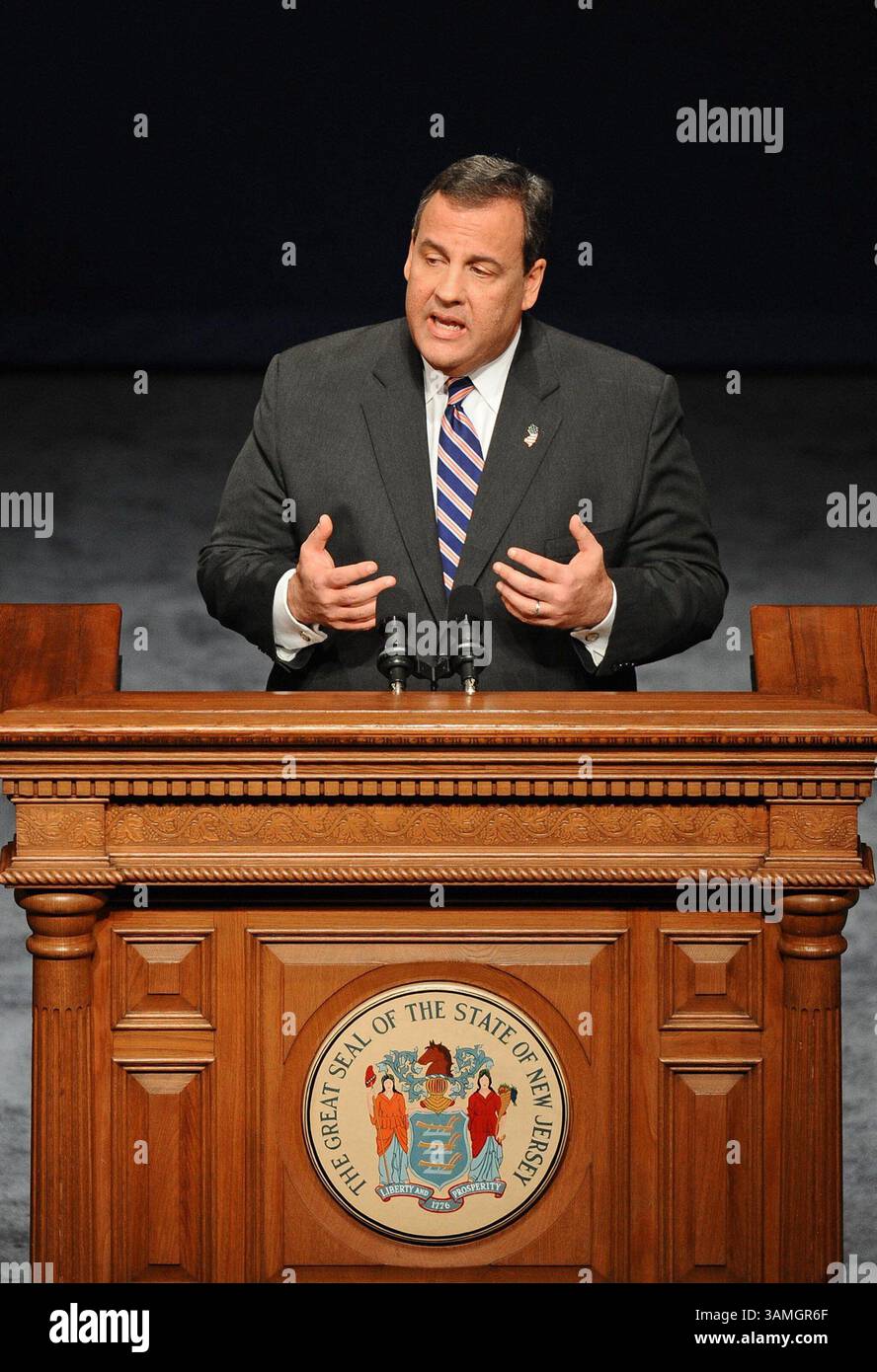 Chris christie inauguration hi-res stock photography and images - Alamy