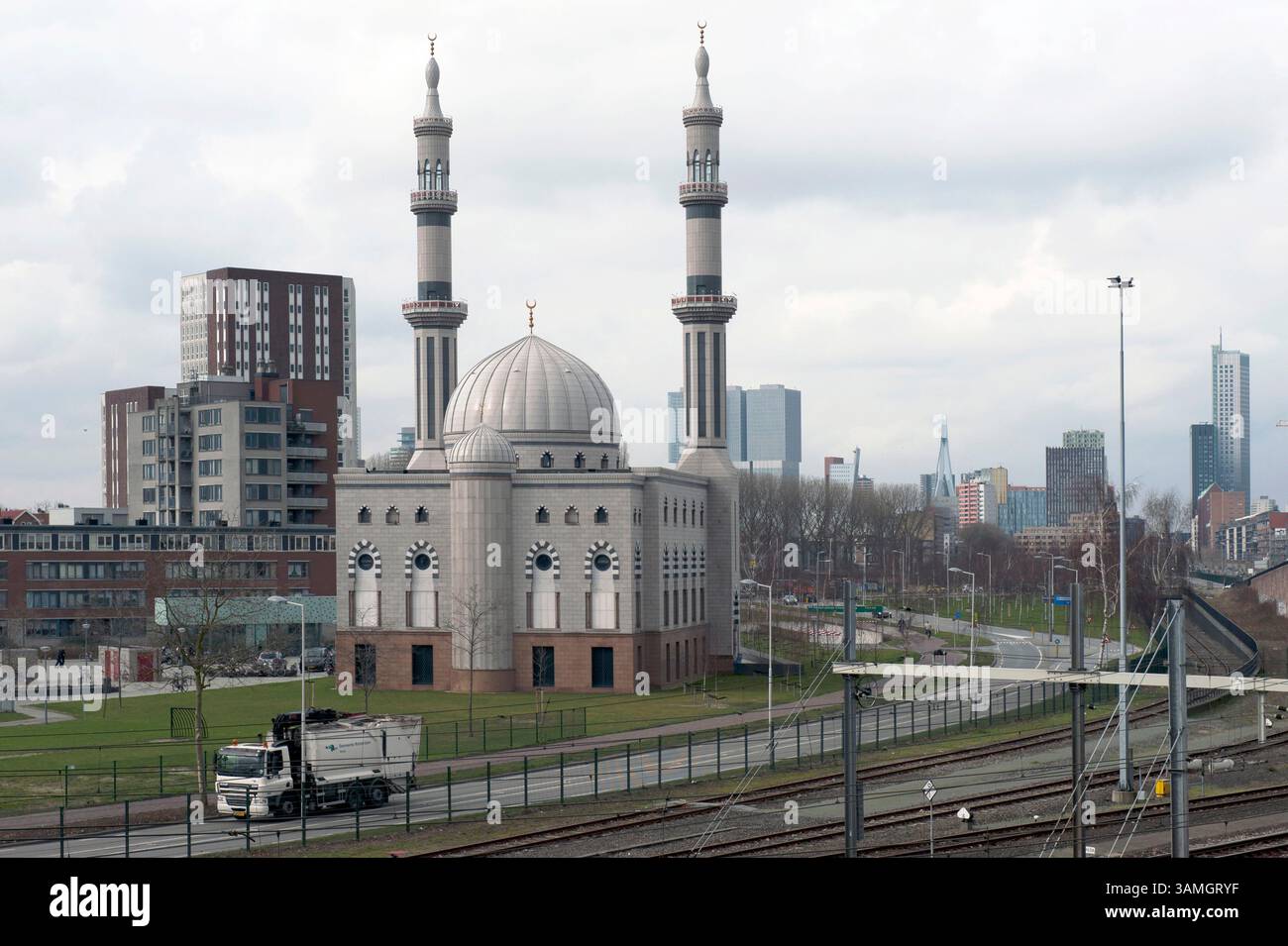 Feb 28, 2014 - Rotterdam, Netherlands - The Essalam Mosque, the largest ...